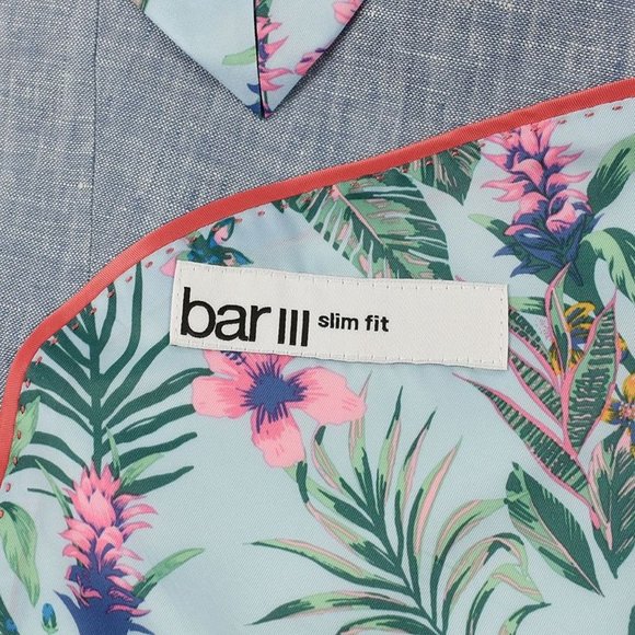 Bar III | Suits & Blazers | Bar Iii Mens Blue Slim Fit Linen Suit ...